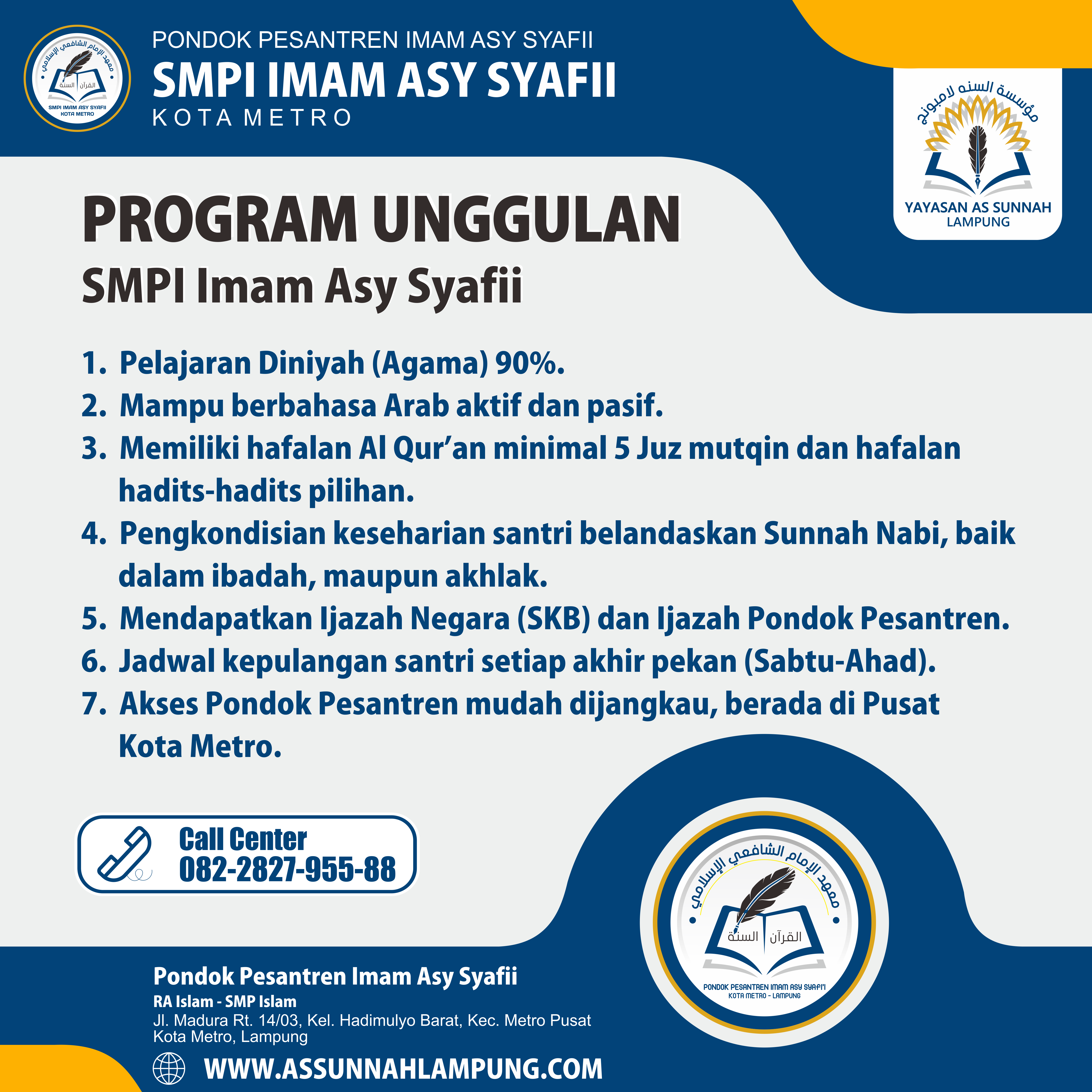 Pengumuman Seleksi Penerimaan Santri Baru Pondok Pesantren Imam Asy-syafi’i yang Diterima ...